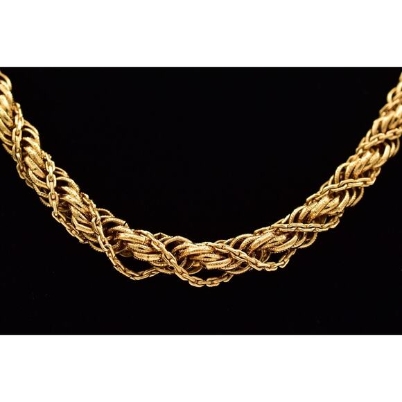 Monet | Jewelry | Monet Vintage Chunky Chain Rope Twist Thick Gold Tone ...